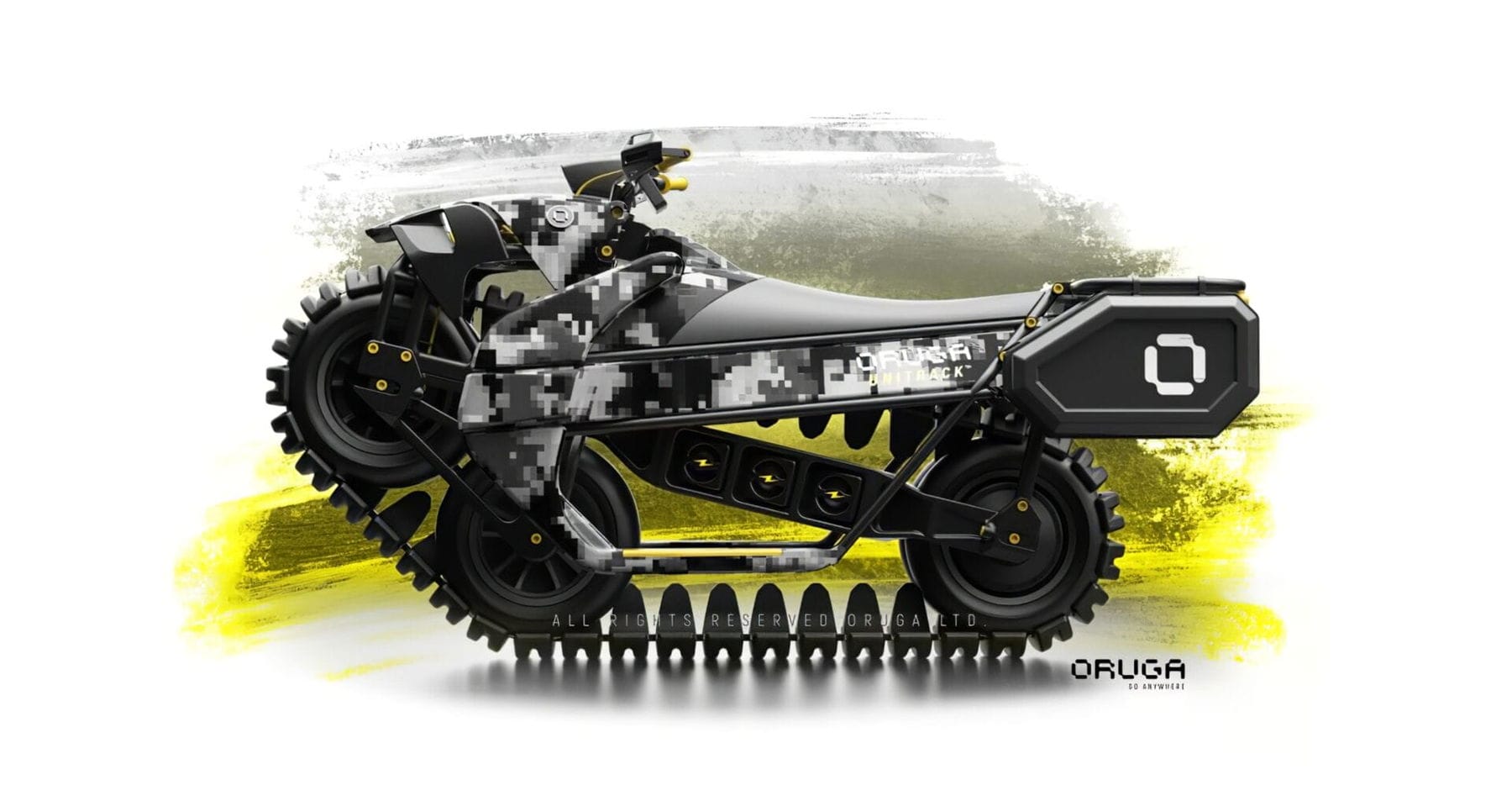 Oruga Unitrack: a futuristic all-terrain electric motorcycle ...